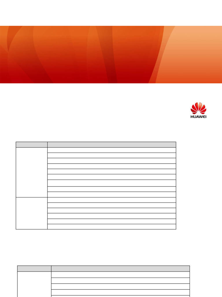 Huawei LTE NSA Key Parameters Overview | PDF | Lte (Telecommunication ...