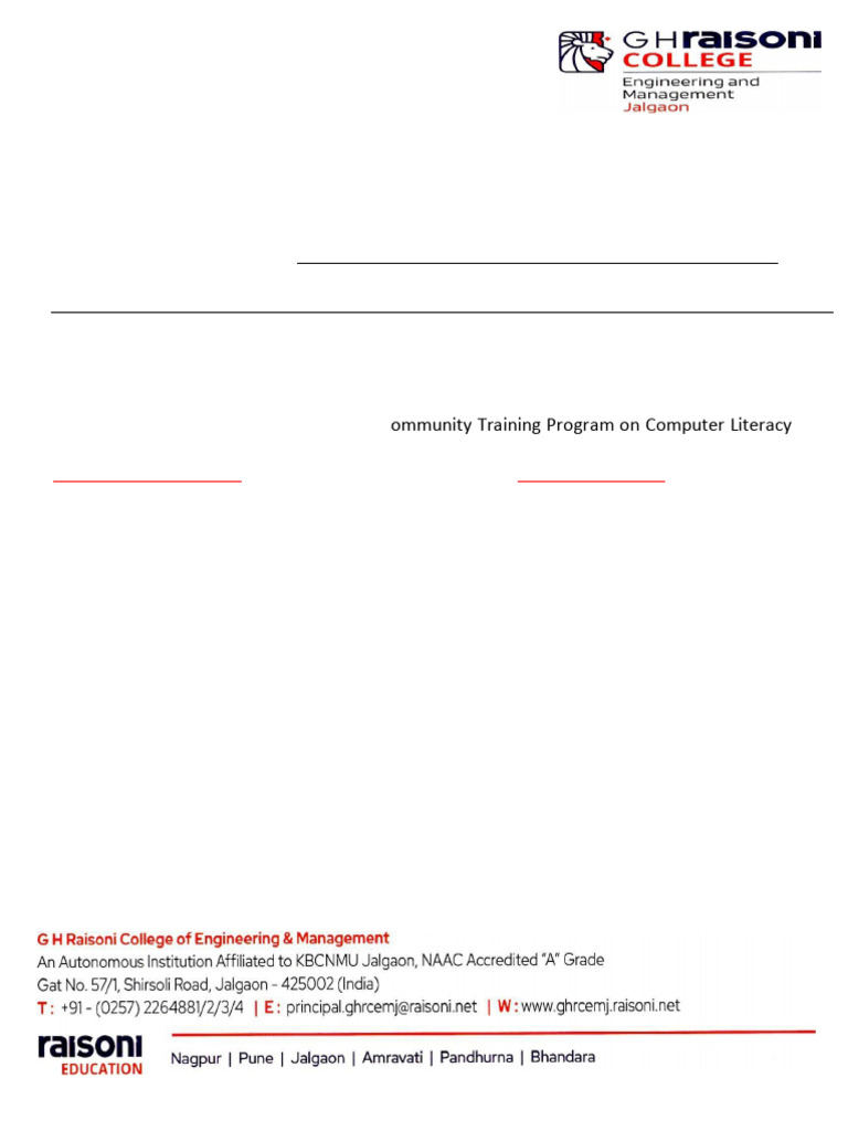 BCA Community Training Certificate Template | PDF