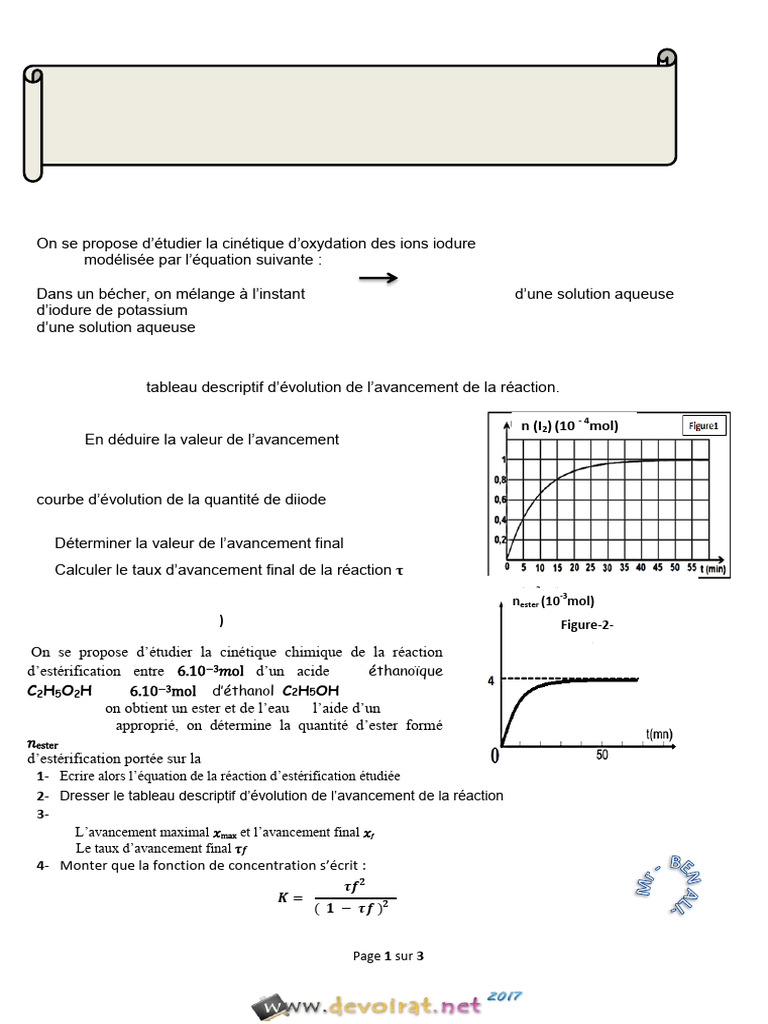 Devoir de contrôle en sciences physiques 4ème | PDF | Condensateur | Ester