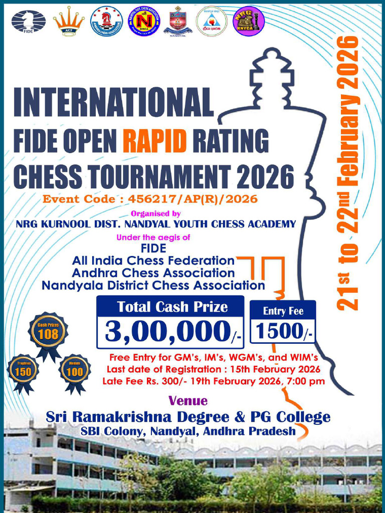 Nandyal RAPID Rating Tournament 2026-3 | PDF