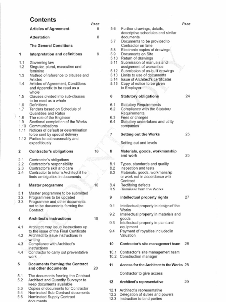 Standard Form of Building Contract | PDF