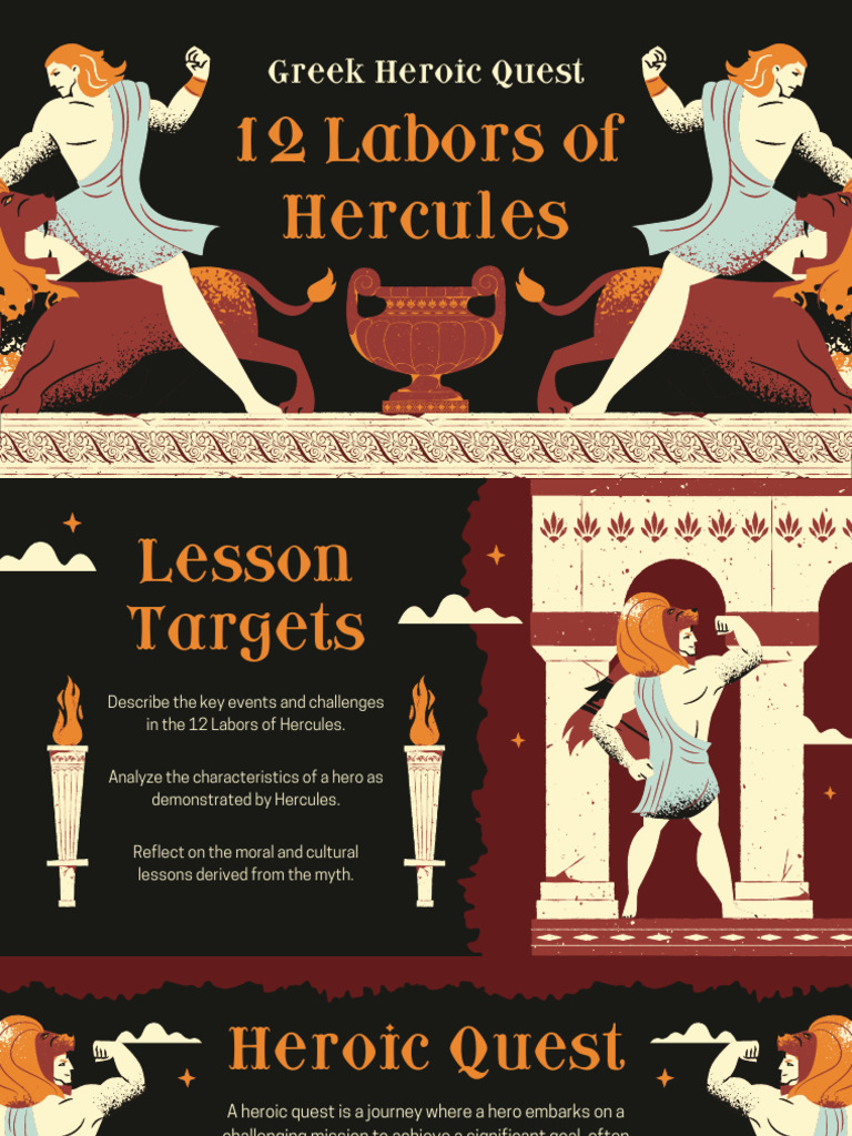 13 Labors of Hercules Educational Presentation | PDF | Hero