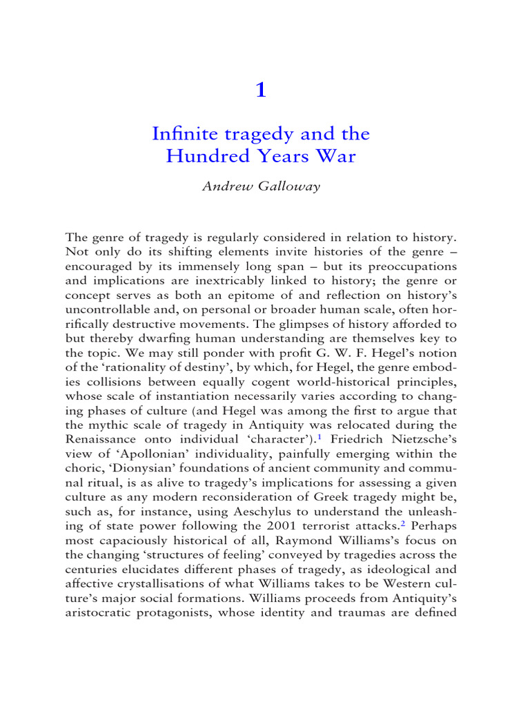 1 Infinite Tragedy and The Hundred Years War | PDF | Geoffrey Chaucer ...