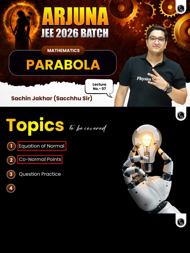 Parabola 07 Class Notes | PDF