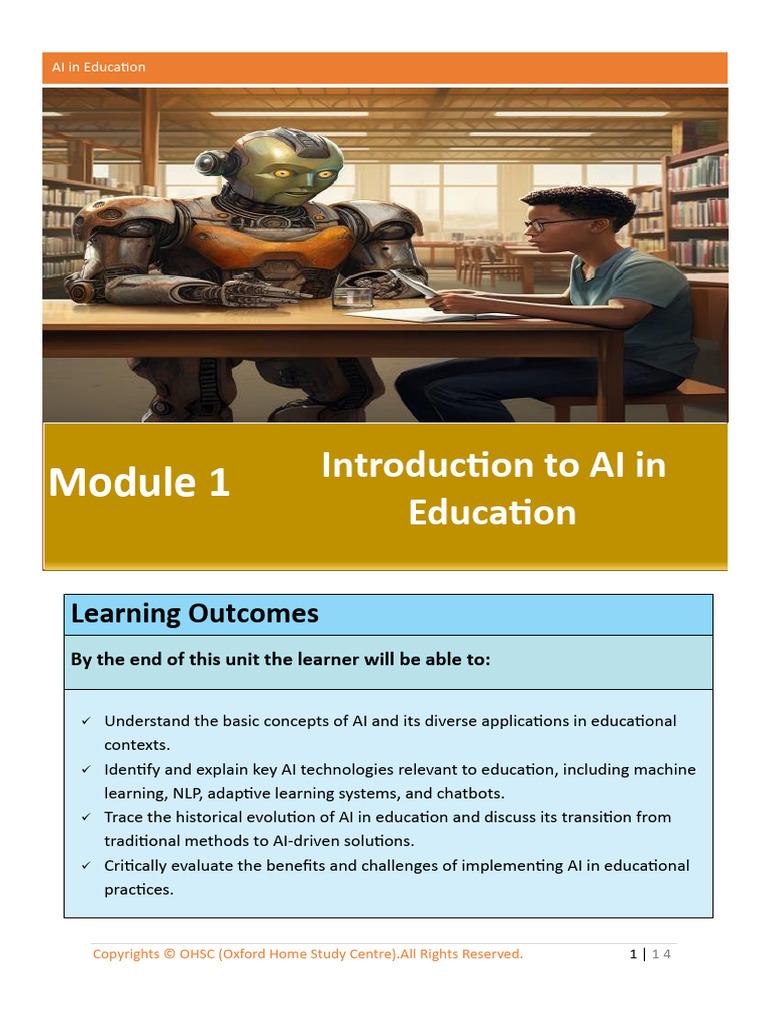 1727271326module 1 Introduction To AI in Education | PDF | Artificial ...