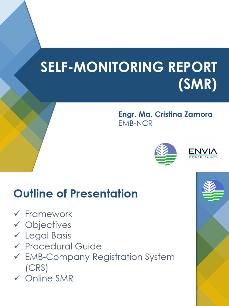 1. Lecture on Self-Monitoring Report (SMR) Preparation and Submission ...