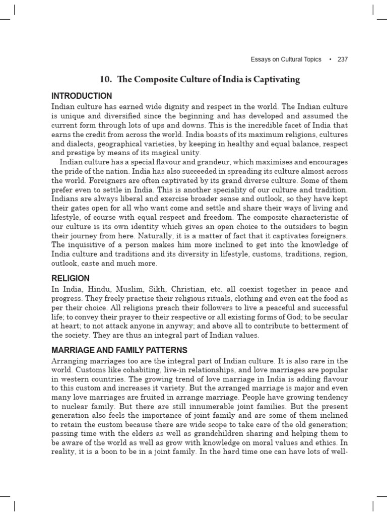 The Composite Culture of India Is Captivating | PDF | Rainforest | Forests