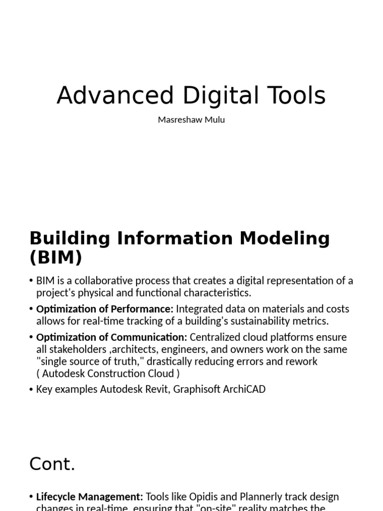Advanced Digital Tools in BIM and Design | PDF | Building Information ...