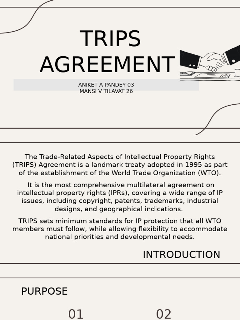 Trips Agreement | PDF | Trips Agreement | Intellectual Property