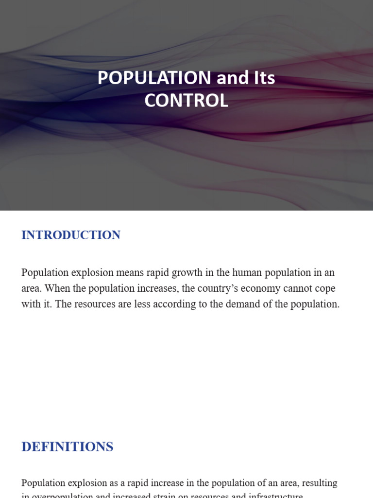 Understanding Population Control Strategies | PDF | Combined Oral ...