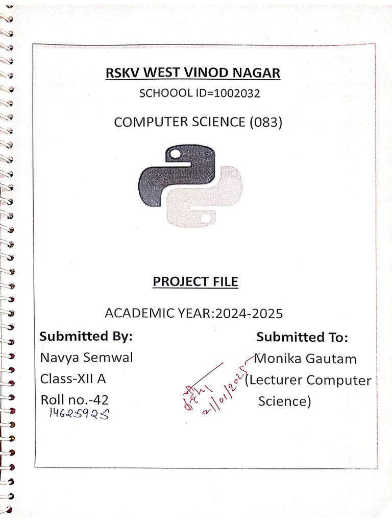 Cs - Project File | PDF