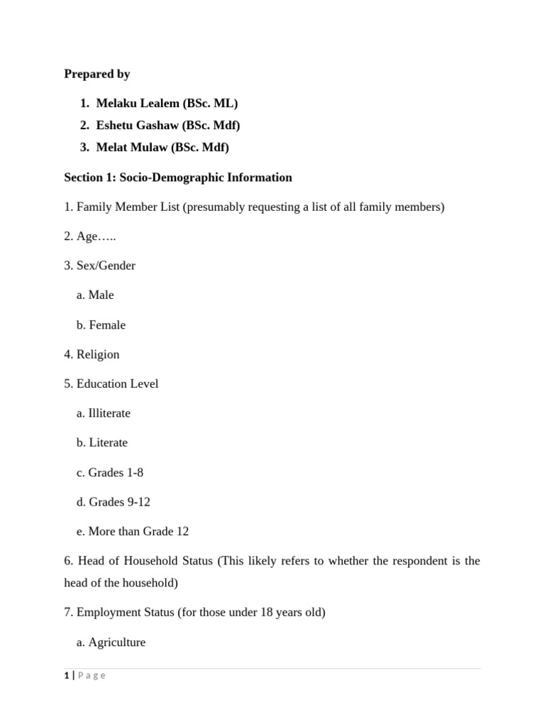 English Version TTP Questionary | PDF | Family Planning | Birth Control