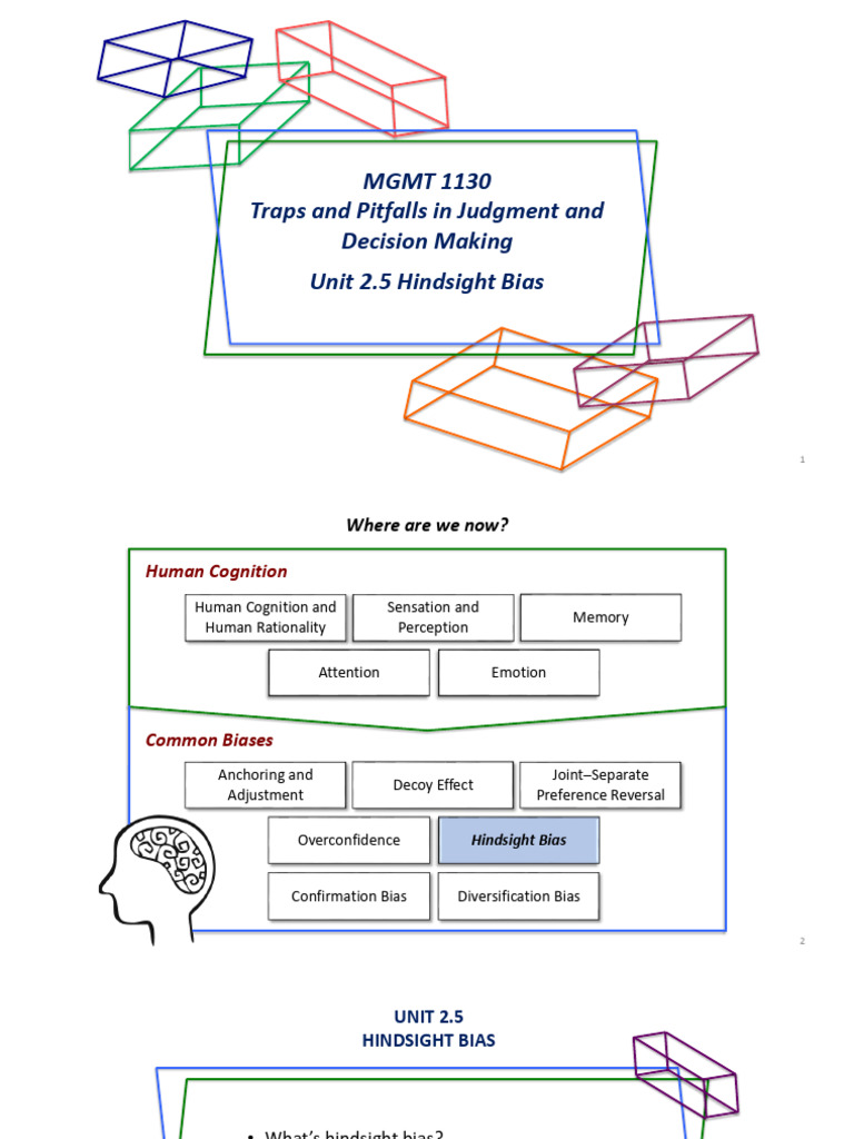 Understanding Hindsight Bias in Decision Making | PDF | Bias ...