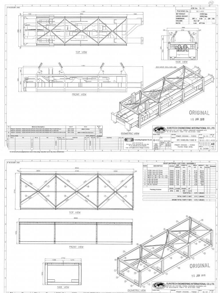 Ship Packing Frames Steelwork | PDF