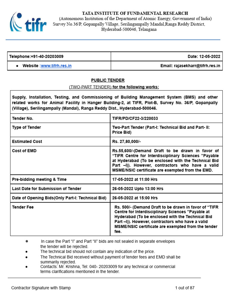 Animal Facility BMS | PDF | Taxes