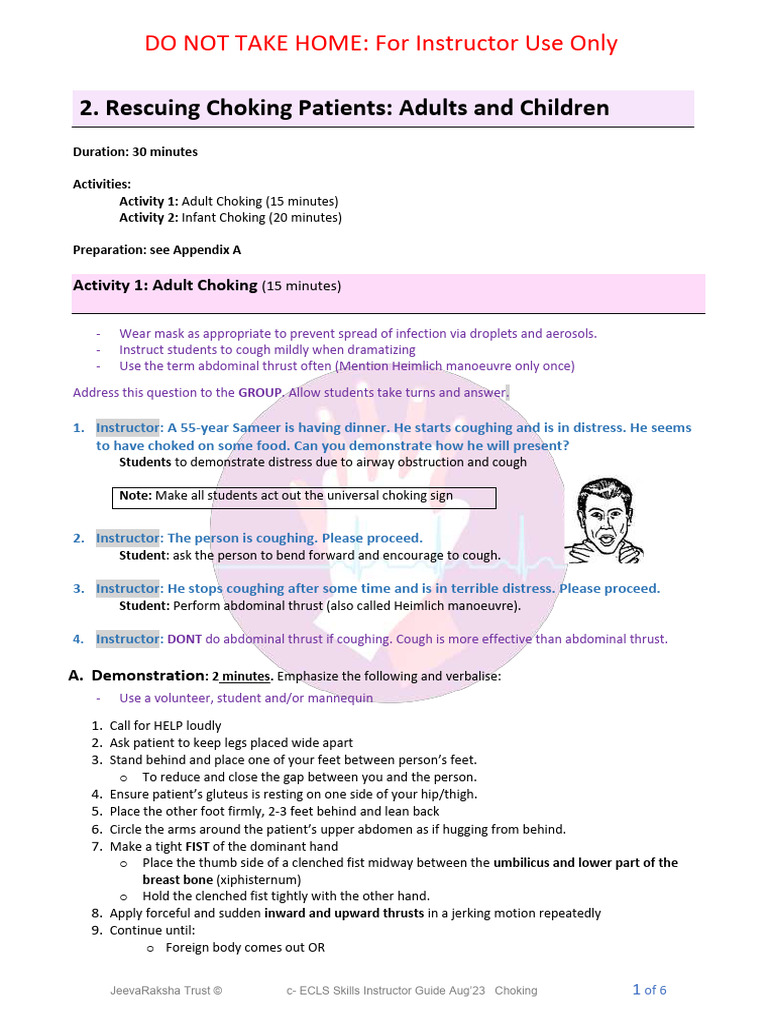 02 ChokingRescue FG Aug'23 | PDF | Clinical Medicine | First Aid