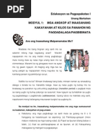 Esp 7-Quarter 2-Module 1 | PDF