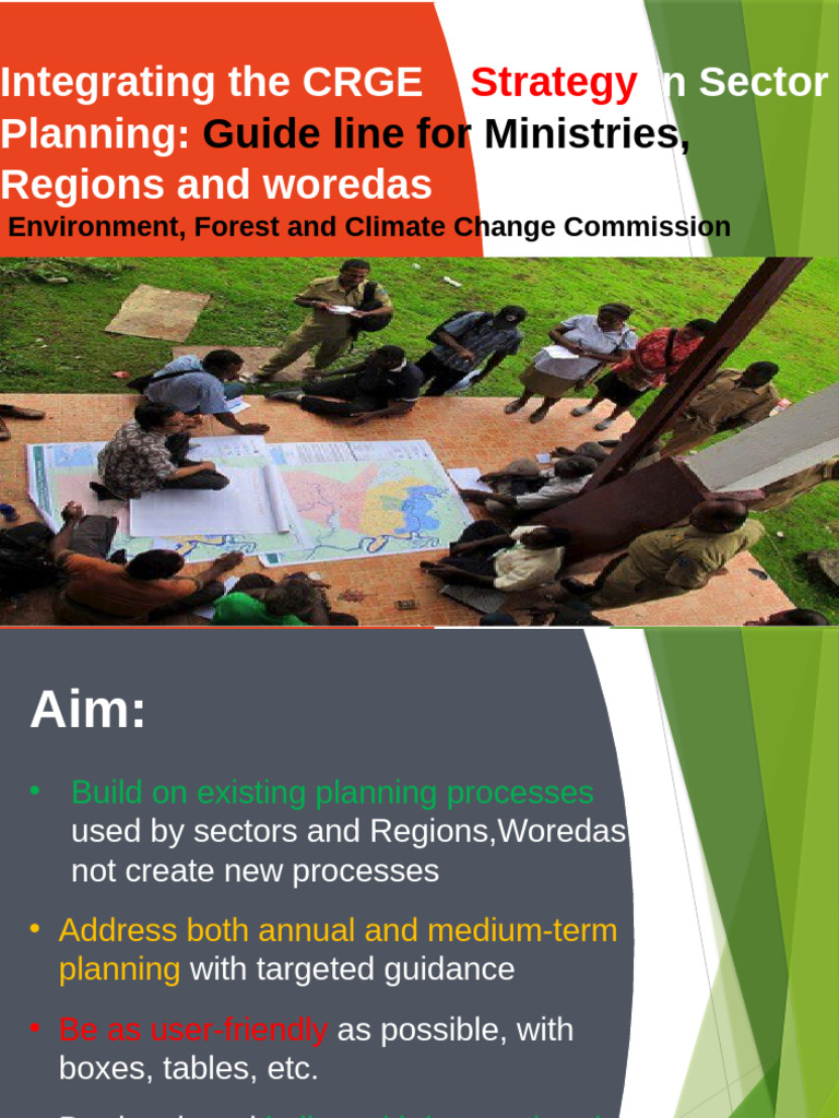 Integrating CRGE in Sector Planning Guide | PDF | Climate Resilience ...