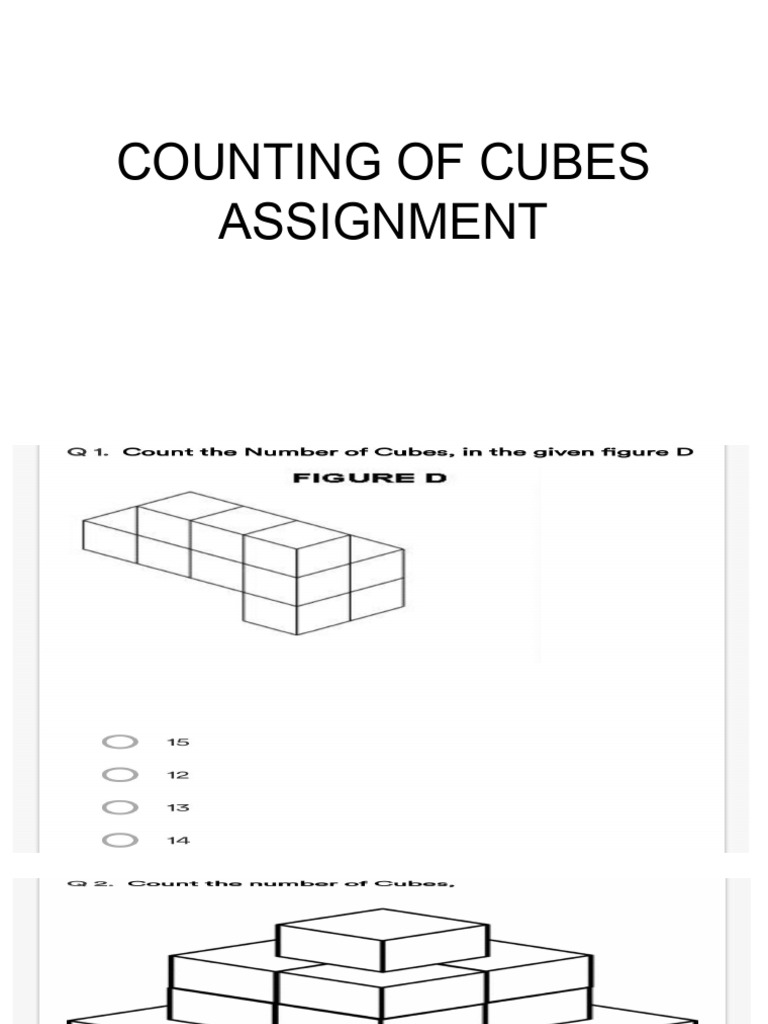 Counting of Cubes Assignment | PDF