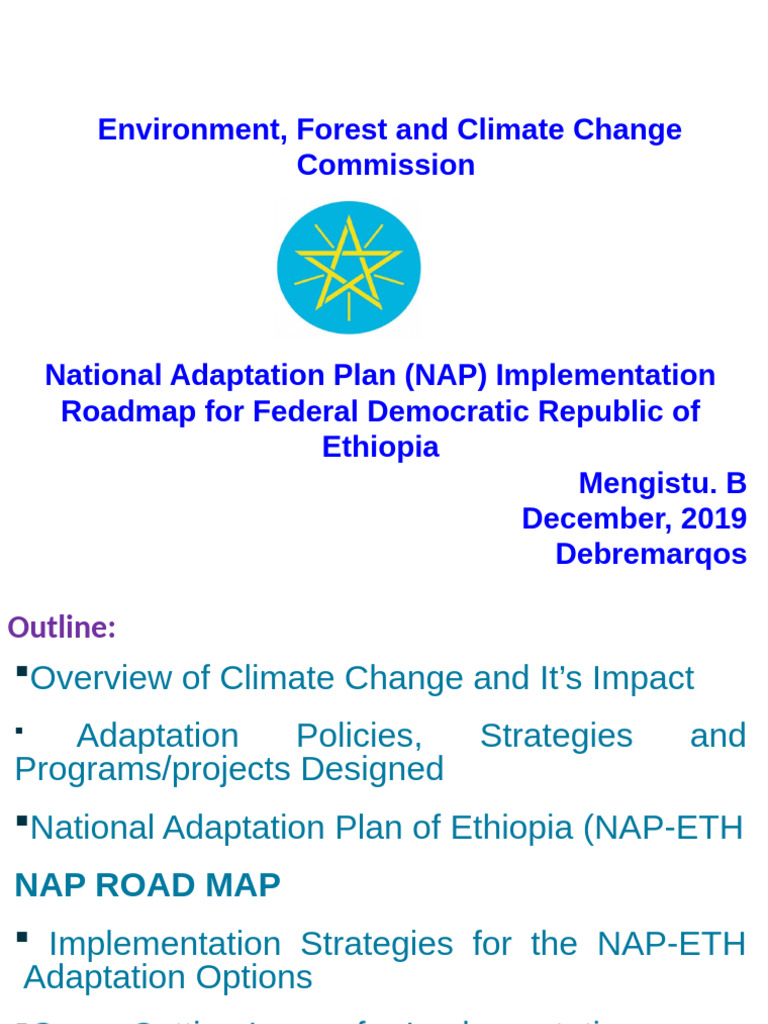 NAP-ETH Road Map For 5 Years Development Plan Workshop | PDF | Climate ...