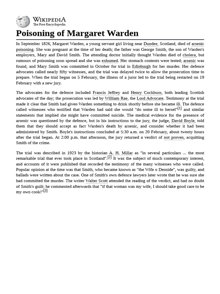 Poisoning of Margaret Warden | PDF | Acquittal | Legal Procedure