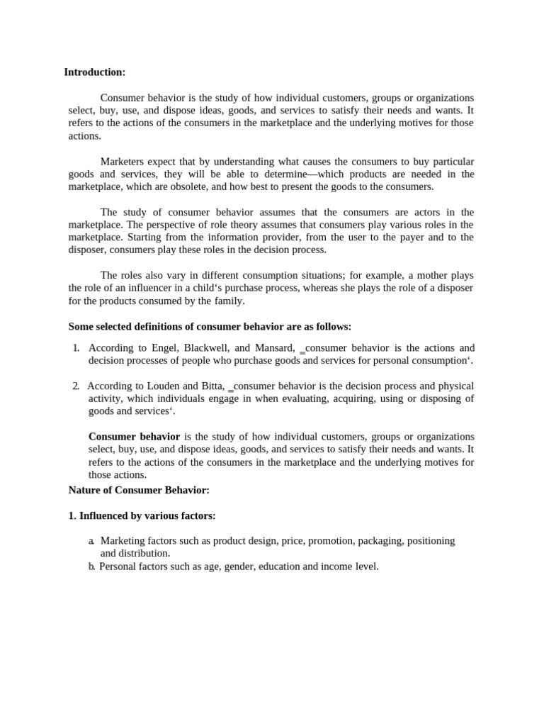 Understanding Consumer Behavior Dynamics | PDF | Consumer Behaviour ...