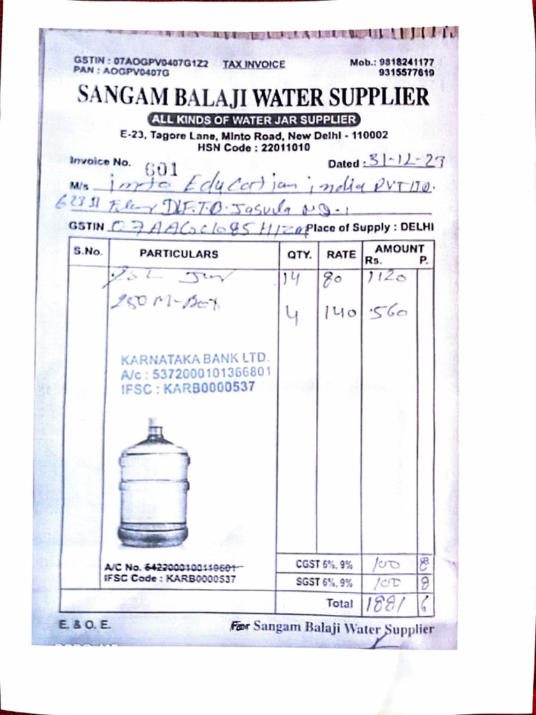 Water Charges 1881 | PDF