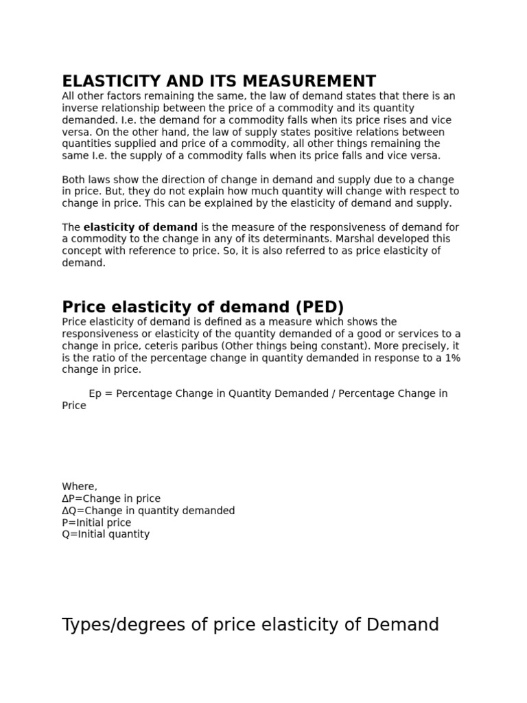 Understanding Elasticity in Economics | PDF | Demand | Elasticity ...