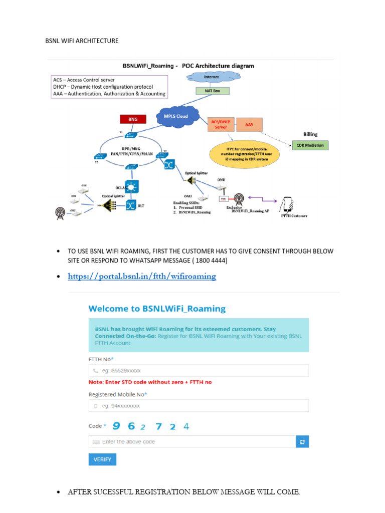 BSNL WiFi Roaming Setup Guide | PDF | Wi Fi | Customer Premises Equipment
