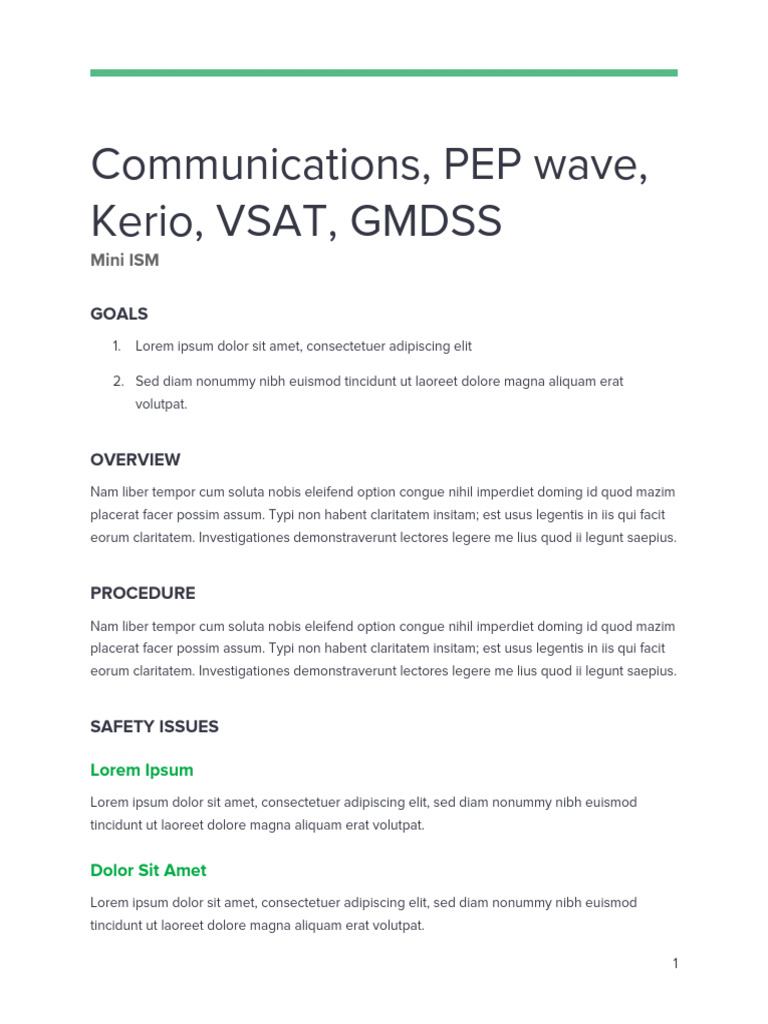 Communications, PEP Wave, Kerio, VSAT, GMDSS | PDF