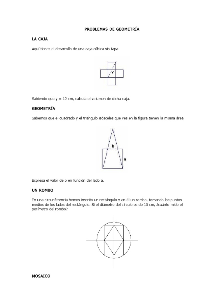 Problemas de Geometría Variada | PDF | Triángulo | Rectángulo