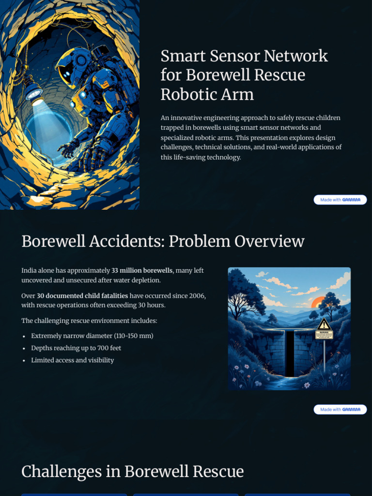 Smart Sensor Network For Borewell Rescue Robotic Arm | PDF