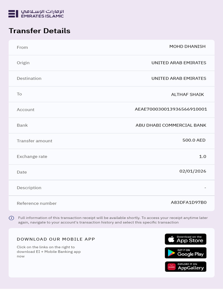 Transaction Receipt A83dfa1d97b99 | PDF