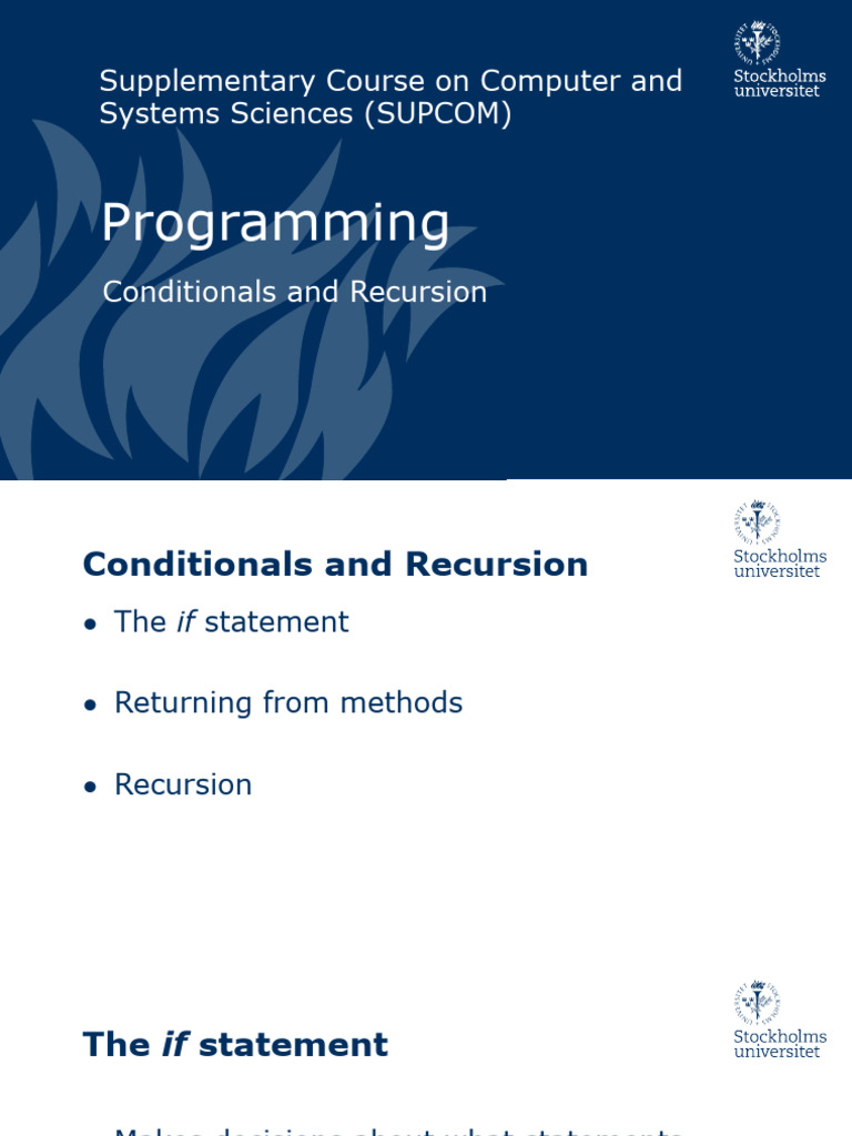 Slides - Conditionals and Recursion | PDF