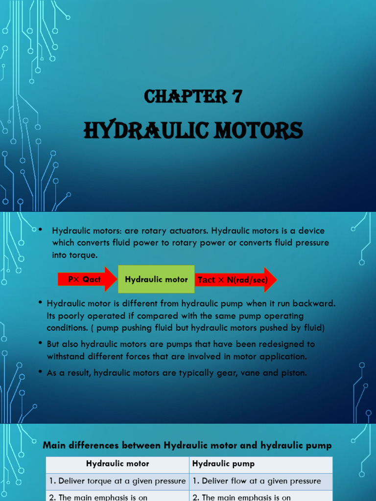 Hydraulic Motors: Types and Applications | PDF