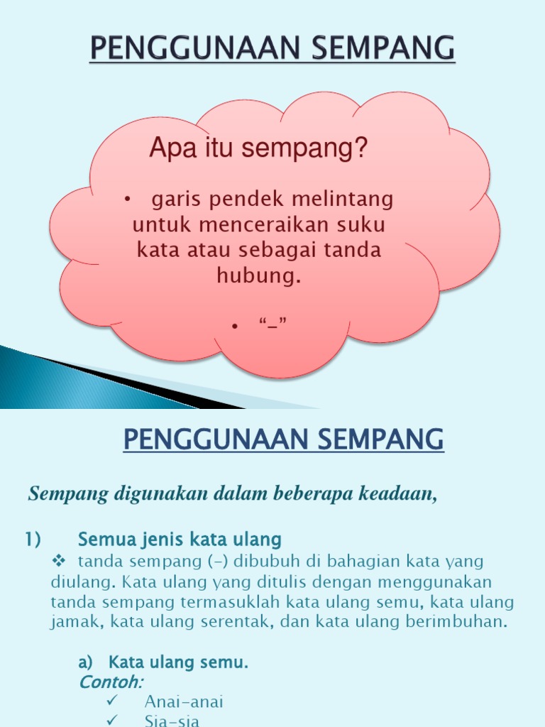 Penggunaan Sempang | PDF