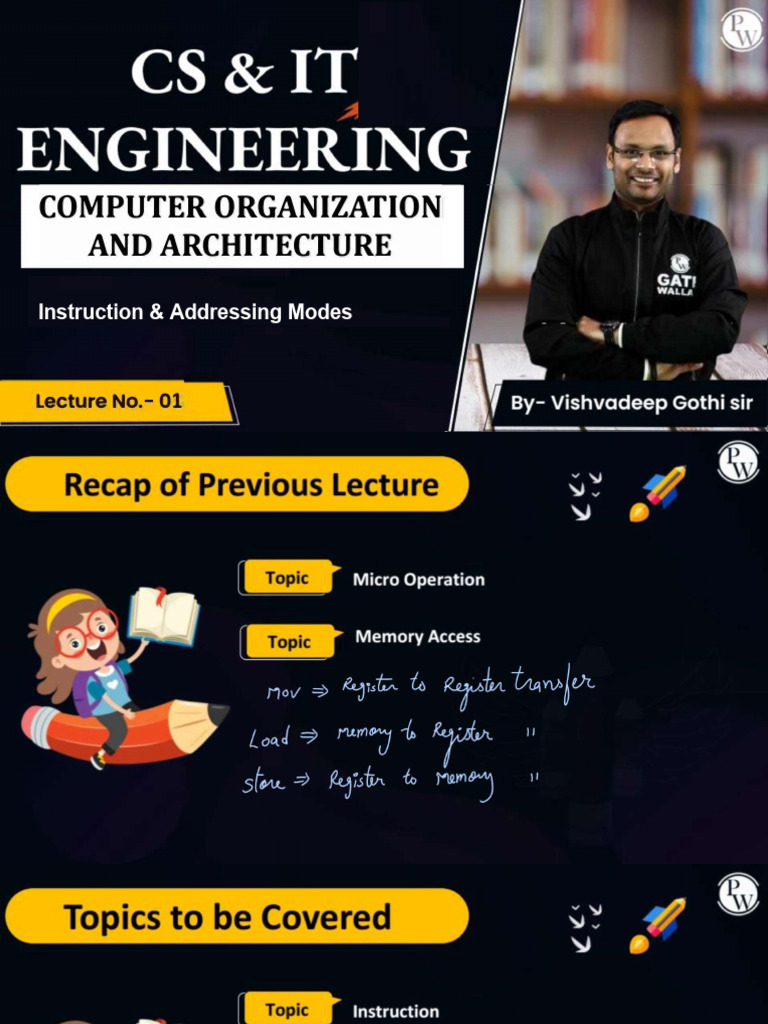 Instruction & Addressing Modes 01 Class Notes | PDF