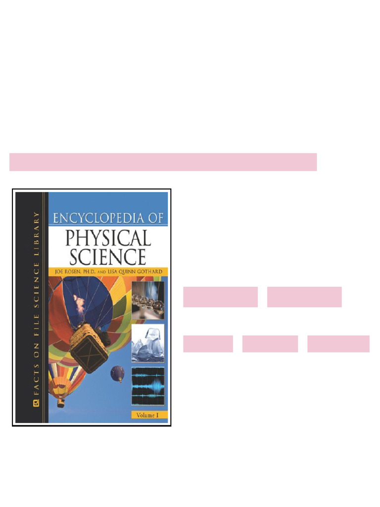 Encyclopedia of Physical Science Facts On File Science Library Volume 1 ...