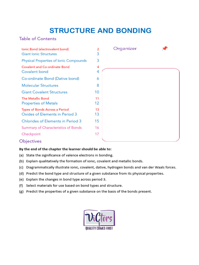 Structure and Types of Chemical Bonds | PDF | Chemical Bond | Ion
