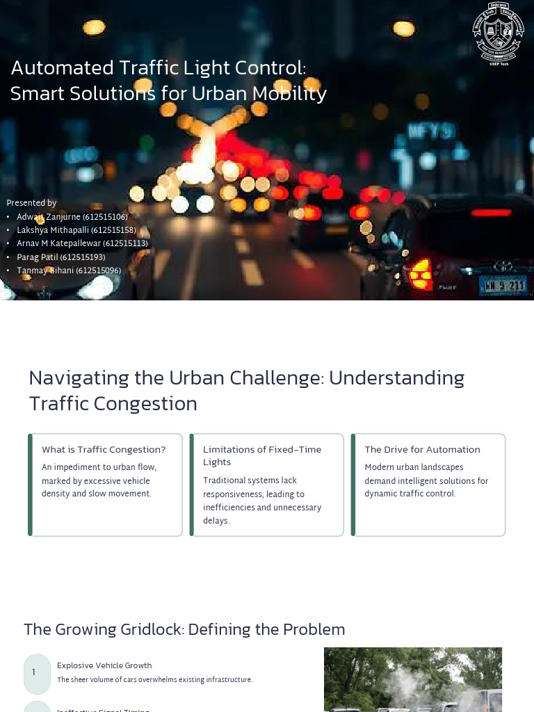 Smart Traffic Light Automation Solutions | PDF | Traffic | Programmable ...