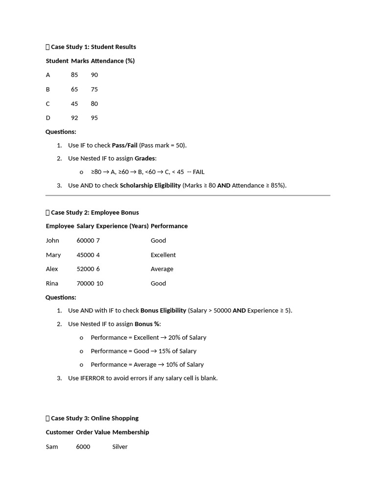 ? Case Study 1 | PDF