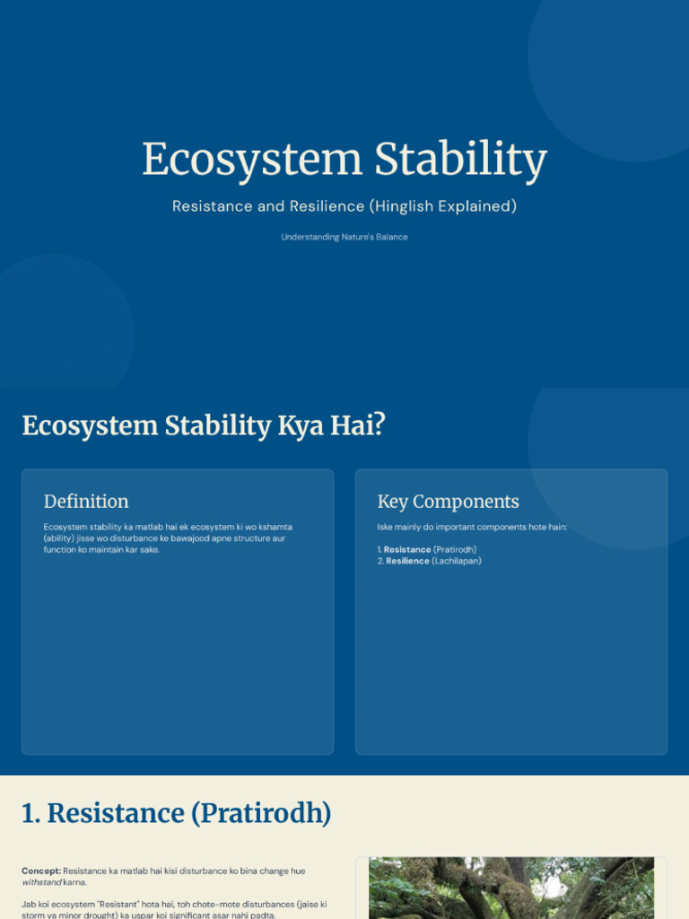 Ecosystem Stability and Management | PDF