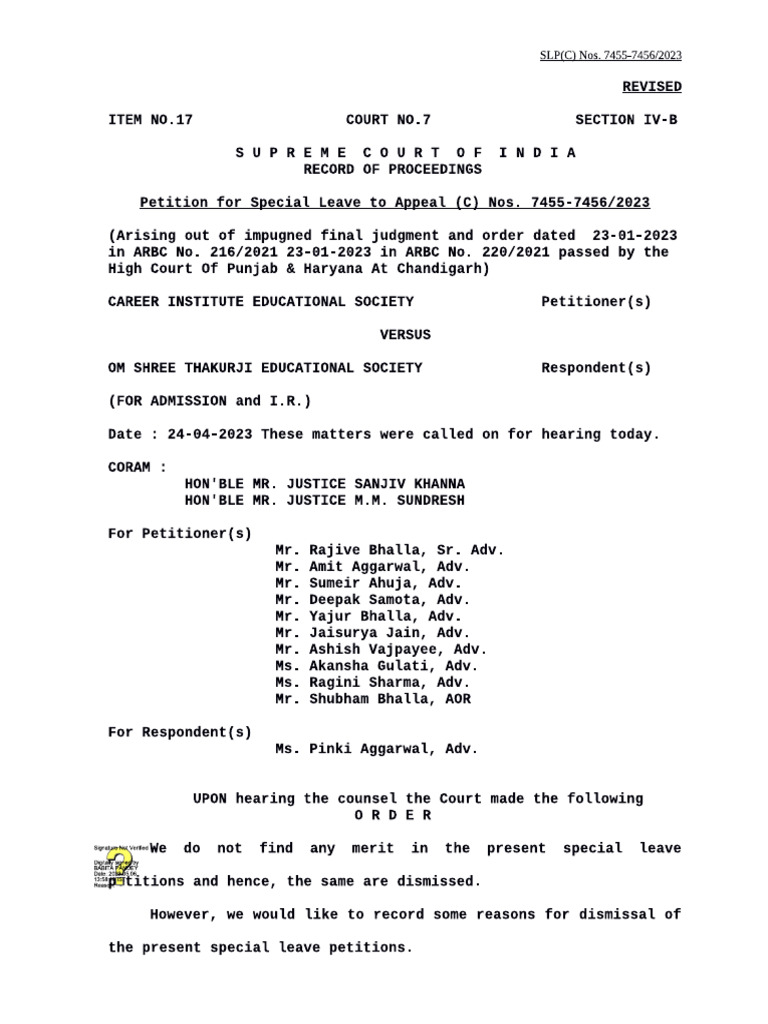 Supreme Court Decision - 2023 | PDF | Precedent | Obiter Dictum