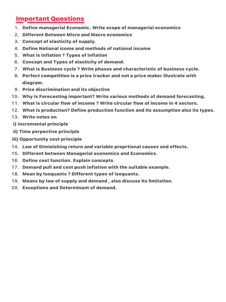Key Concepts in Managerial Economics | PDF