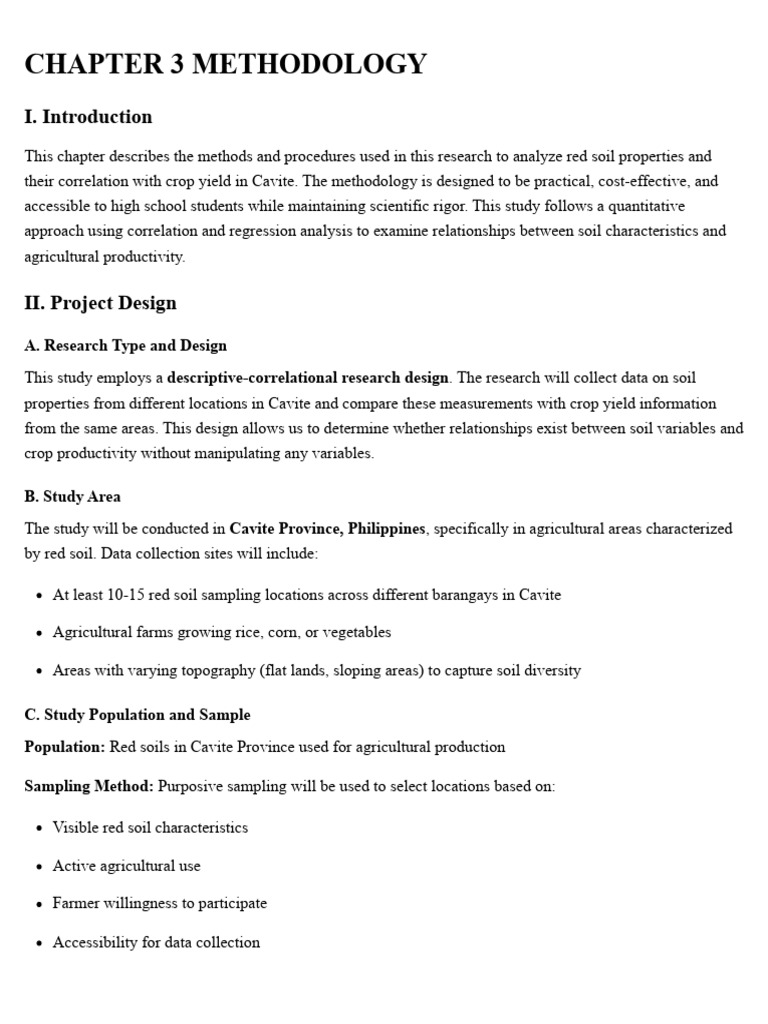 Red Soil Analysis Methodology in Cavite | PDF | Soil | Coefficient Of ...