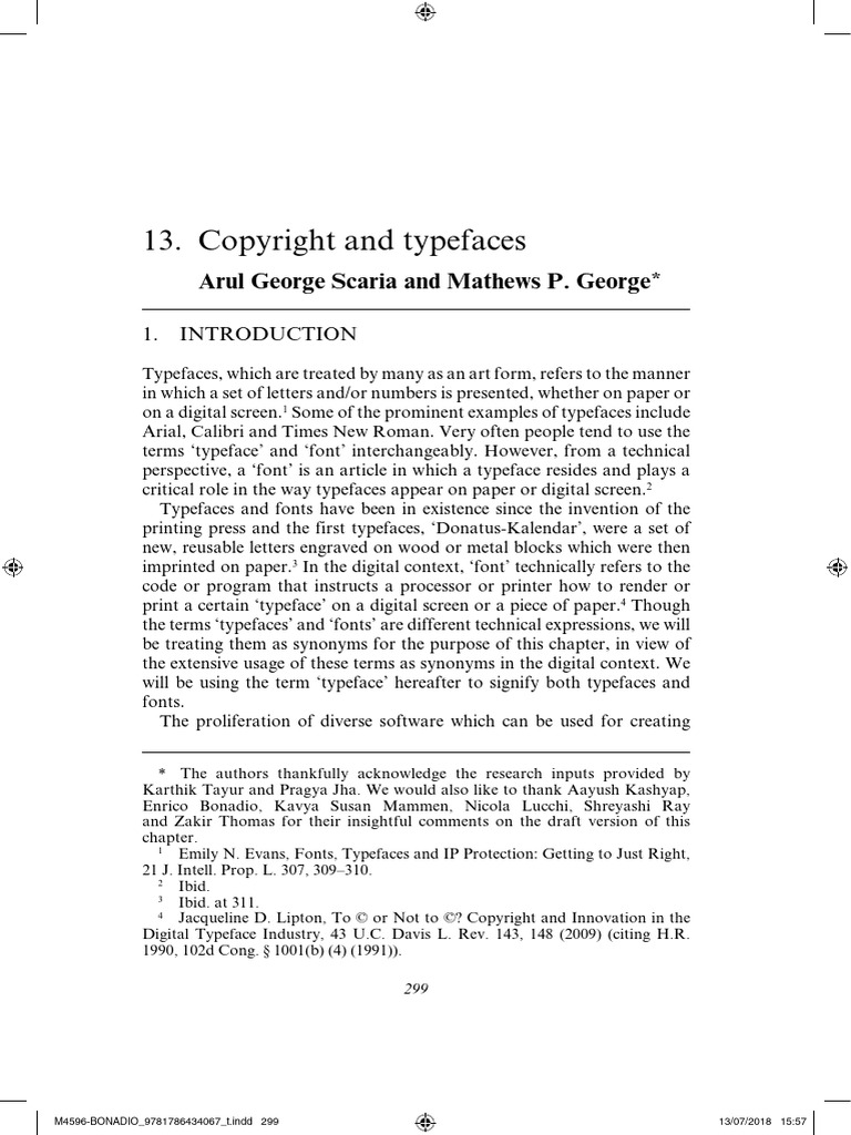 Scaria and George 2018 Copyright and Typefaces - Pre-Print | PDF ...