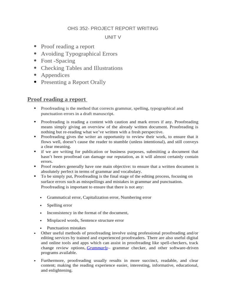 Project Report Writing Essentials | PDF | Proofreading | Thesis