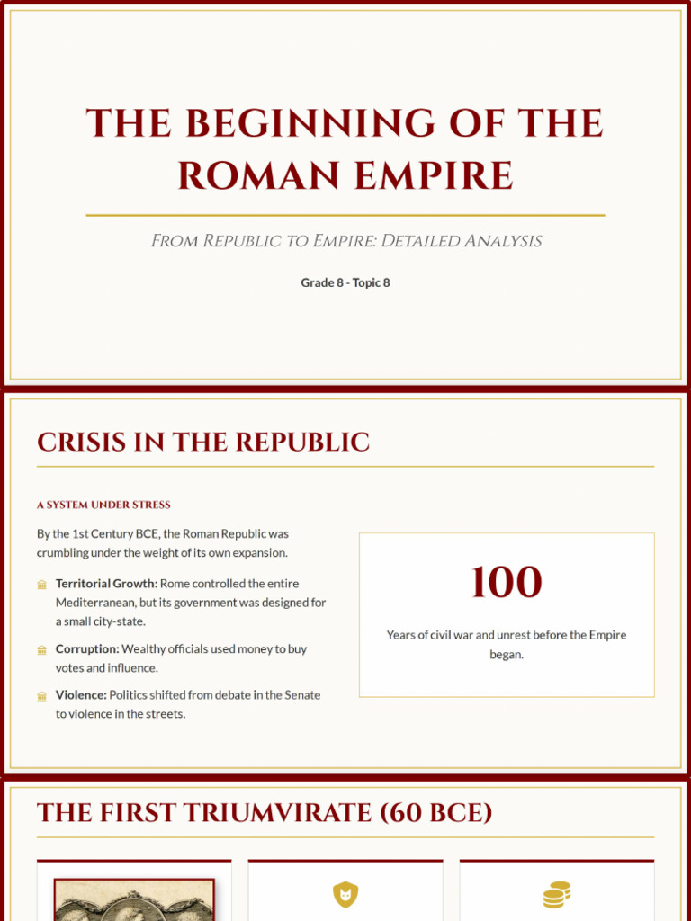 The Beginning of The Roman Empire | PDF