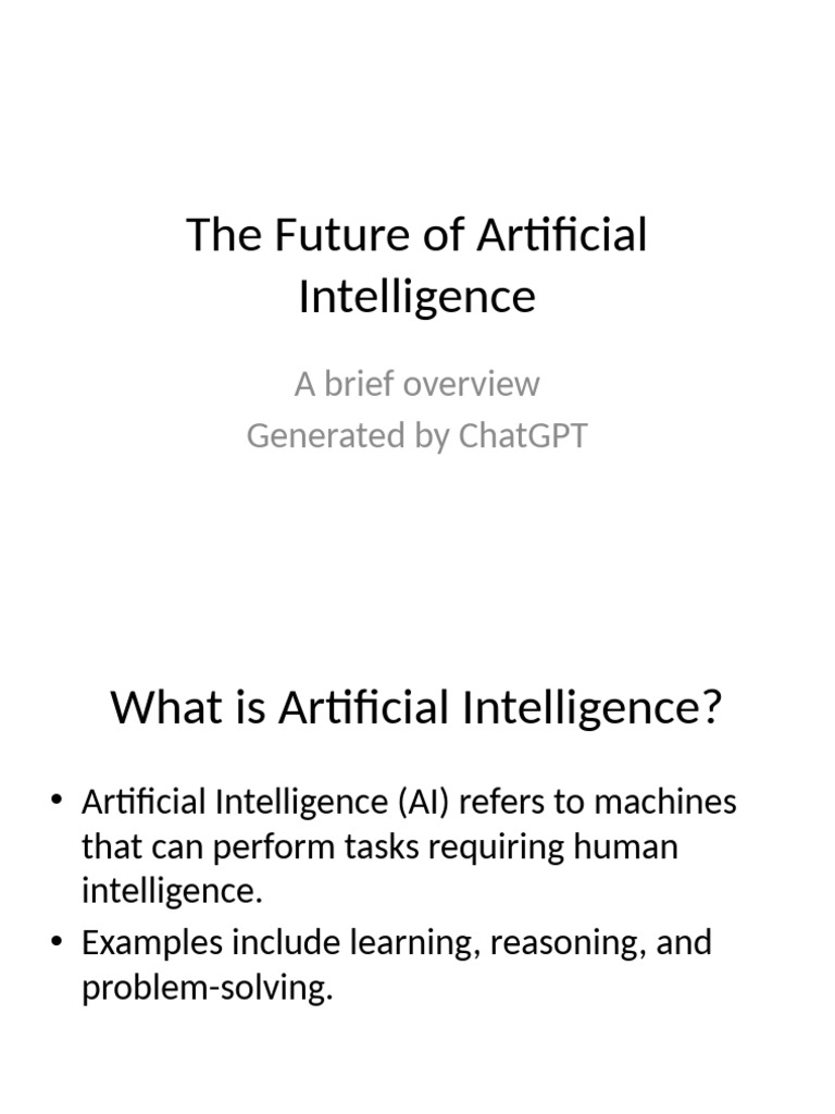 Future Trends in Artificial Intelligence | PDF