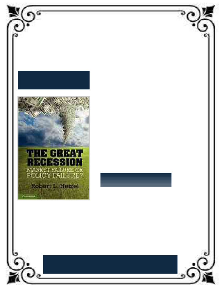 The Great Recession Market Failure or Policy Failure 1st Edition Robert ...